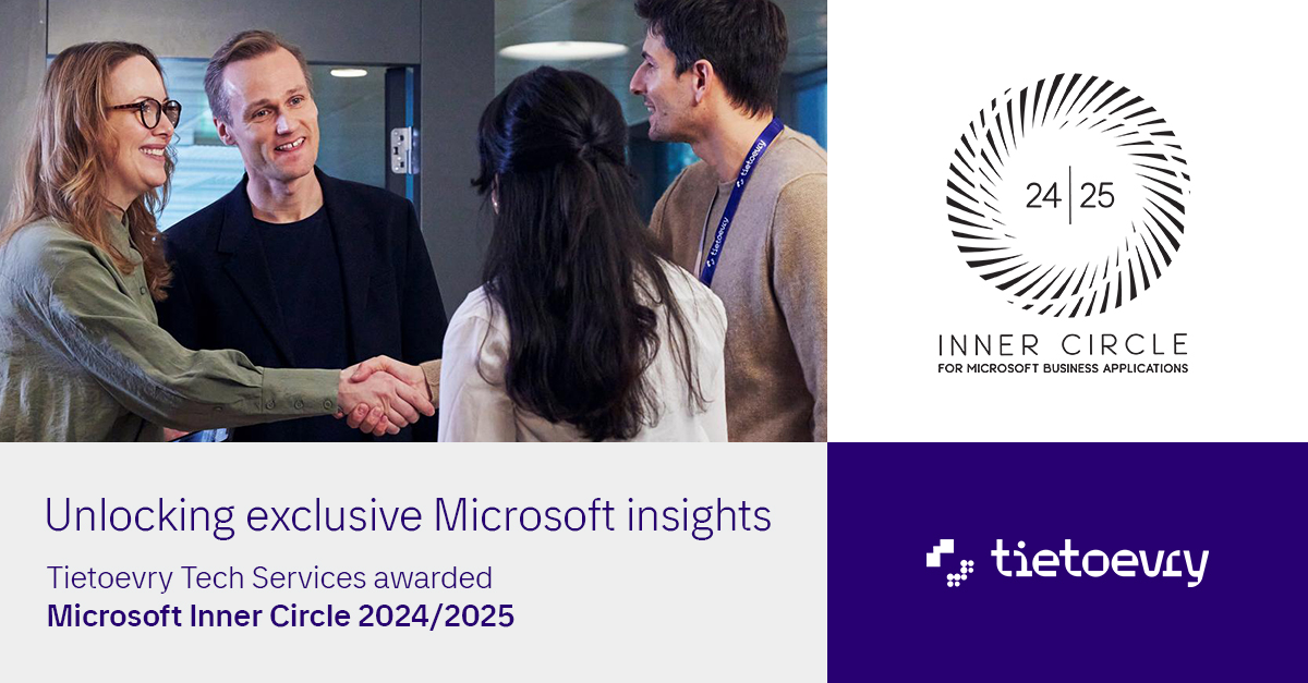 Tietoevry Tech Services awarded Microsoft Inner Circle 2024/2025